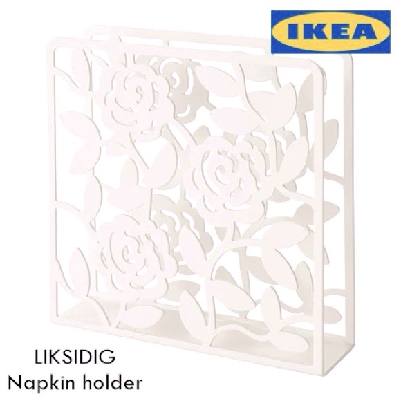 IKEA | Dining | Ikea Liksidig Discontinued Metal White Floral Napkin Or ...
